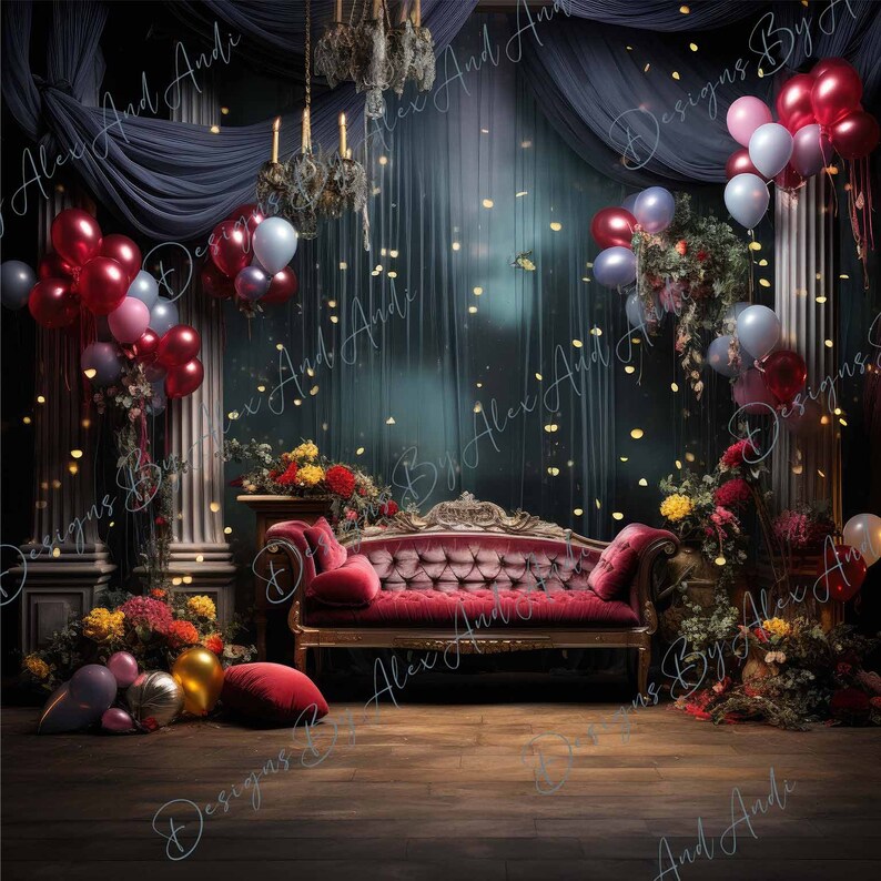 Digital Party Room Digital Backdrop Background Birthday Child Photo ...