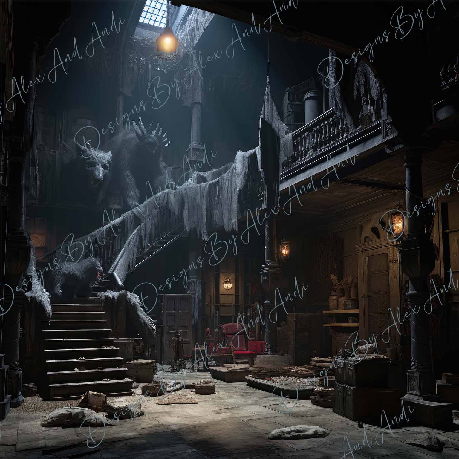 Werewolf Digital Backdrop Background Birthday Child Photo Shoot Picture ...