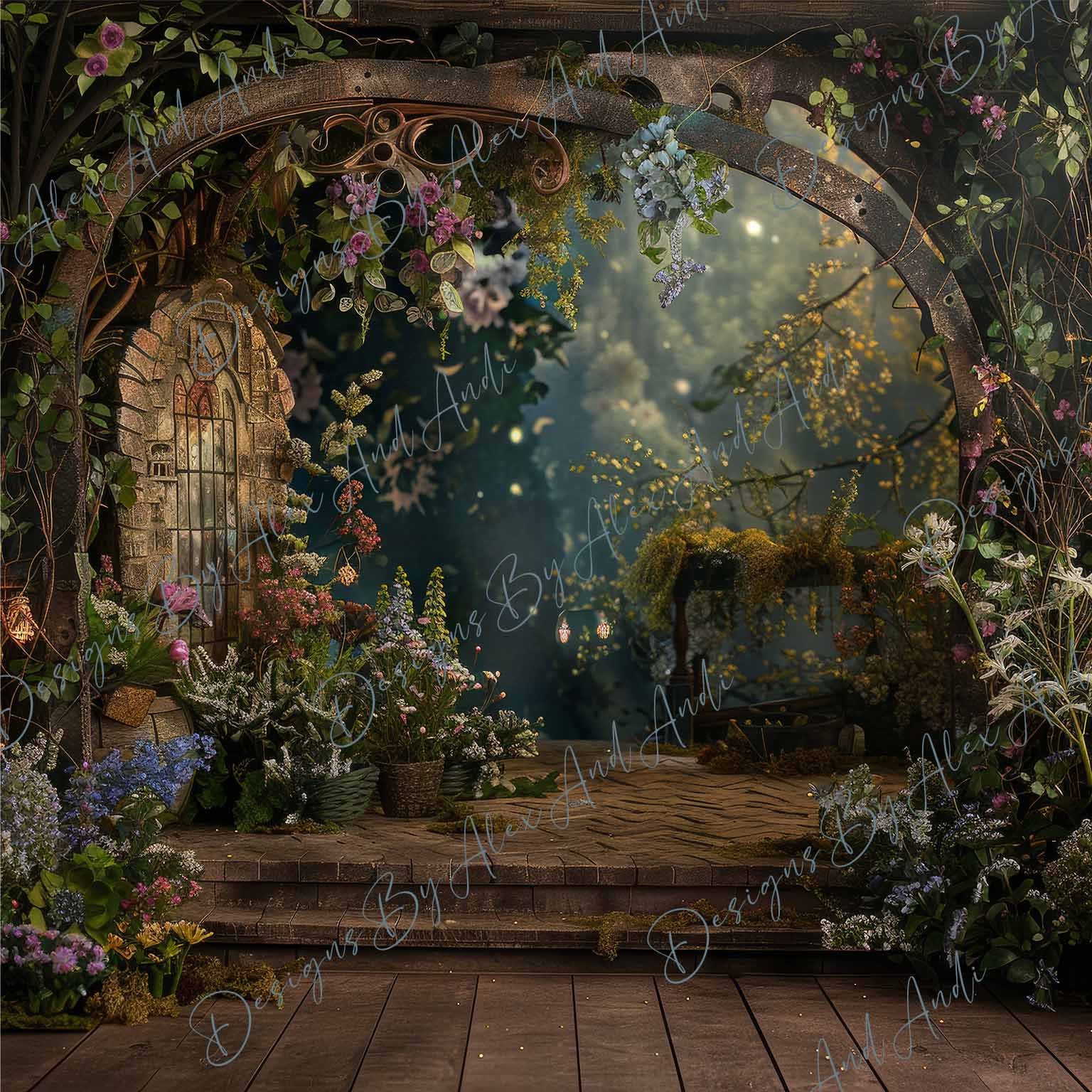 Magical Fairy House Backdrop Kid Photo Child Digital Backdrop Magic ...