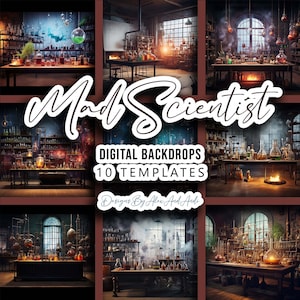 Mad Scientist Background Photo Backdrop - Etsy