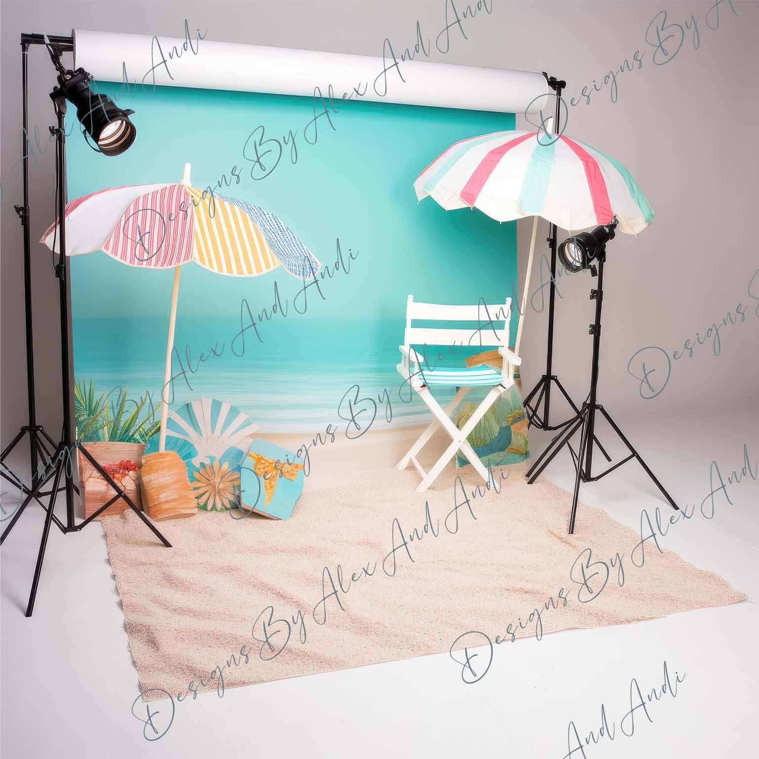 Beach Studio Backdrop Background Studio Digital Photo Shoot Sunny Sand ...