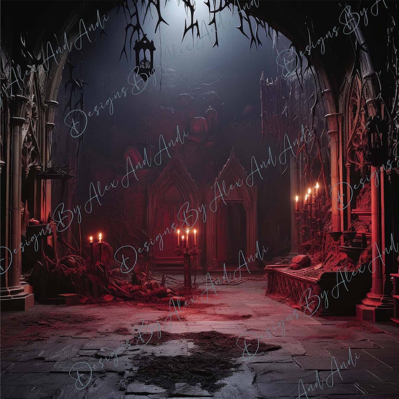 Vampire Studio Backdrop Background Digital Birthday Child Photo Shoot Picture Studio Event ...