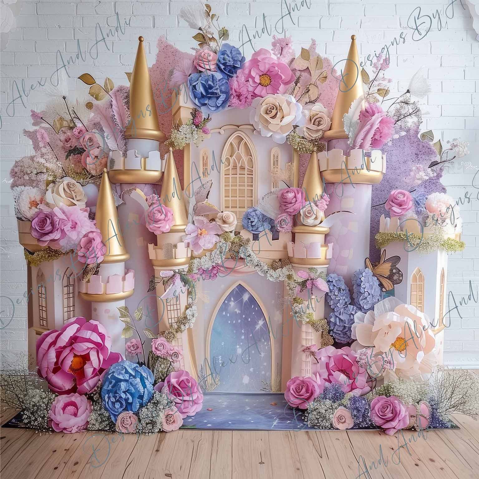 Princess Birthday Background Birthday Digital Backdrop Birth Day ...