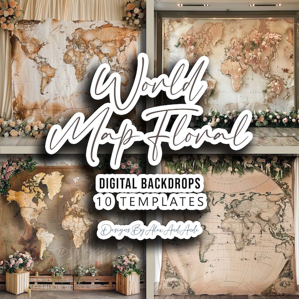 World Map Backdrop - Etsy