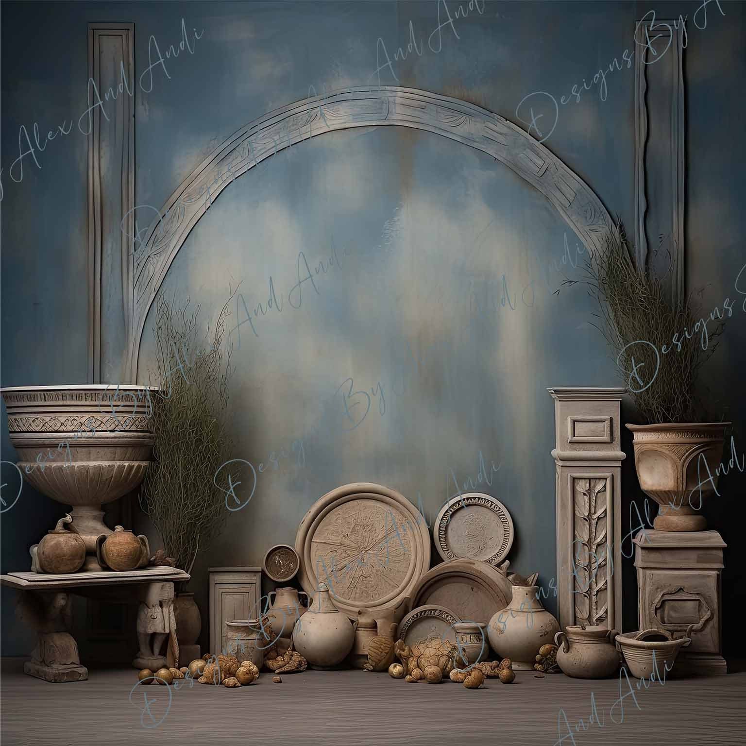 Ancient Greek Prop Digital Backdrop Overlay Wedding Sweet 16 Background ...