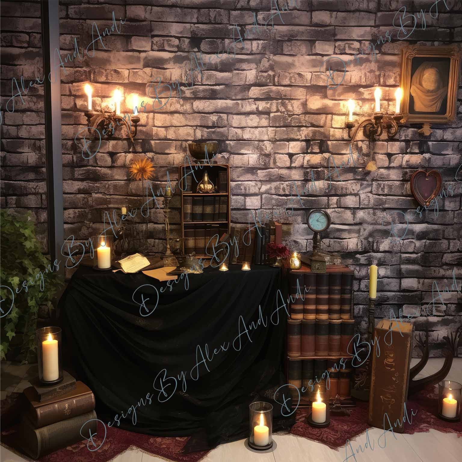 Magic Wizard Backdrop Background Digital Photo Shoot Studio Birthday ...