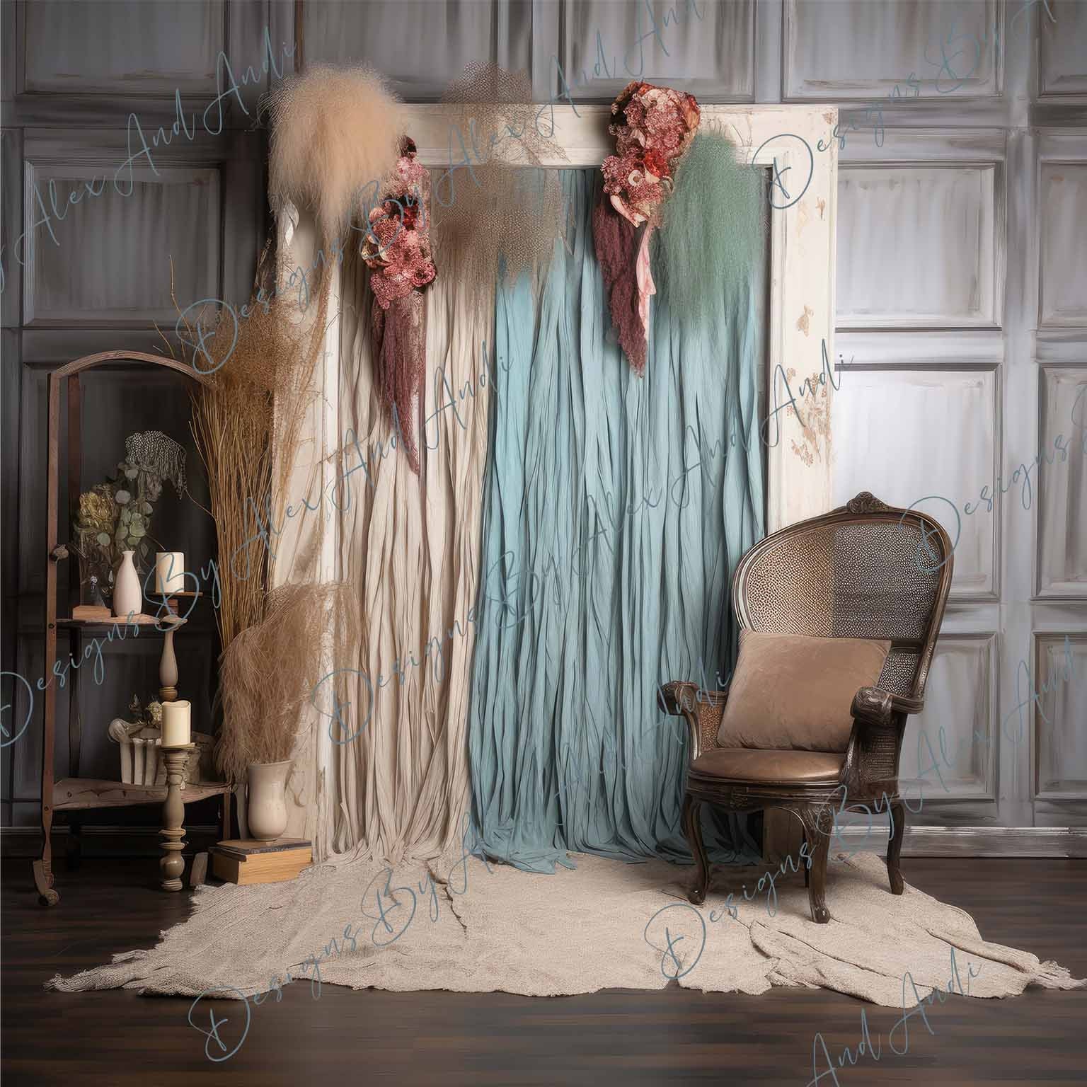 Colorful Fringe Backdrop Background Digital Photo Shoot Picture Prop ...