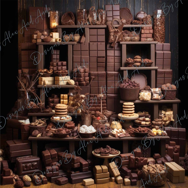 Chocolate Backdrop Background Digital Birthday Child Photo Shoot ...