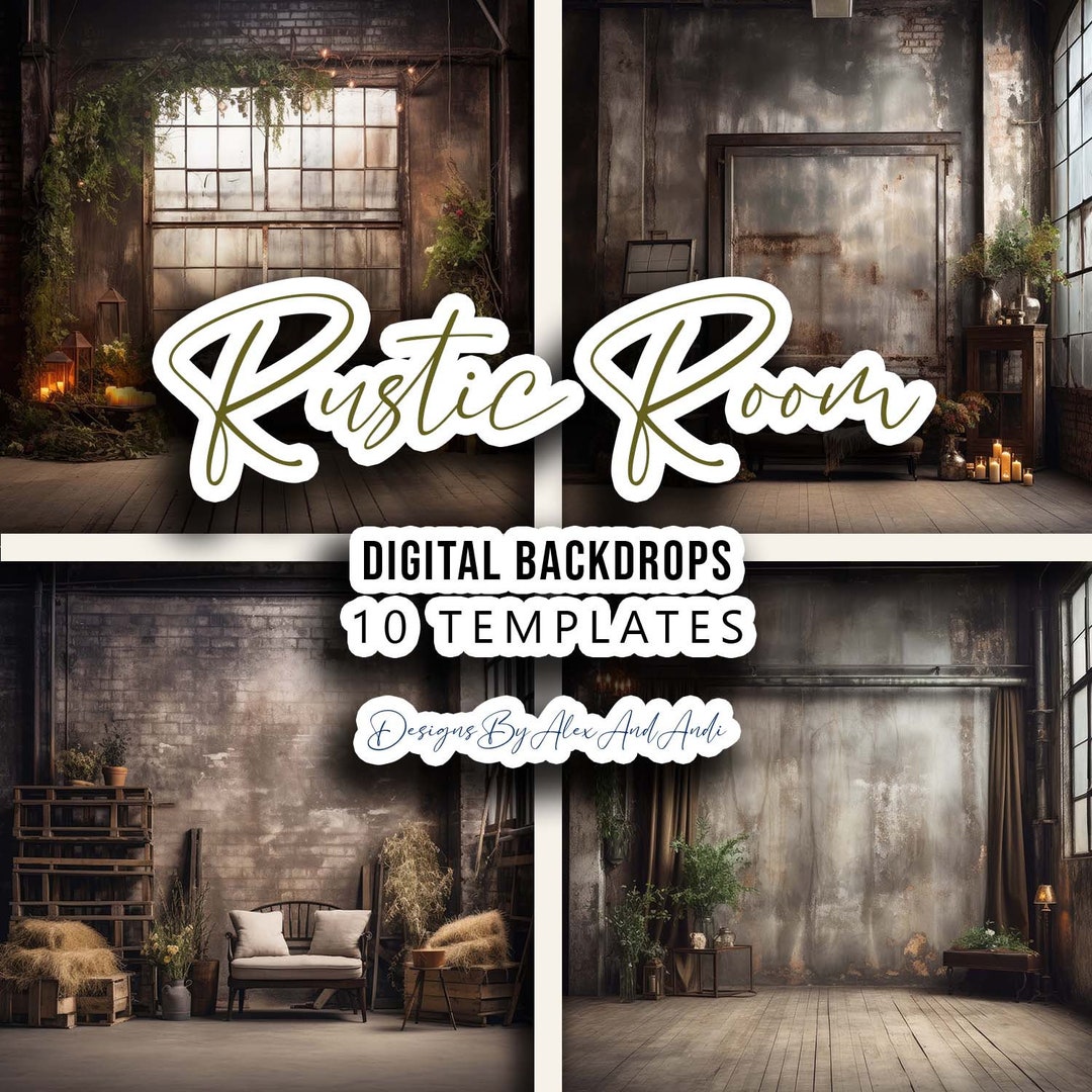 Rustic Room Digital Backdrop Overlay Background Birthday Home Photo ...