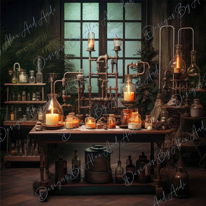 Laboratory Backdrop Background Digital Birthday Child Photo Shoot ...