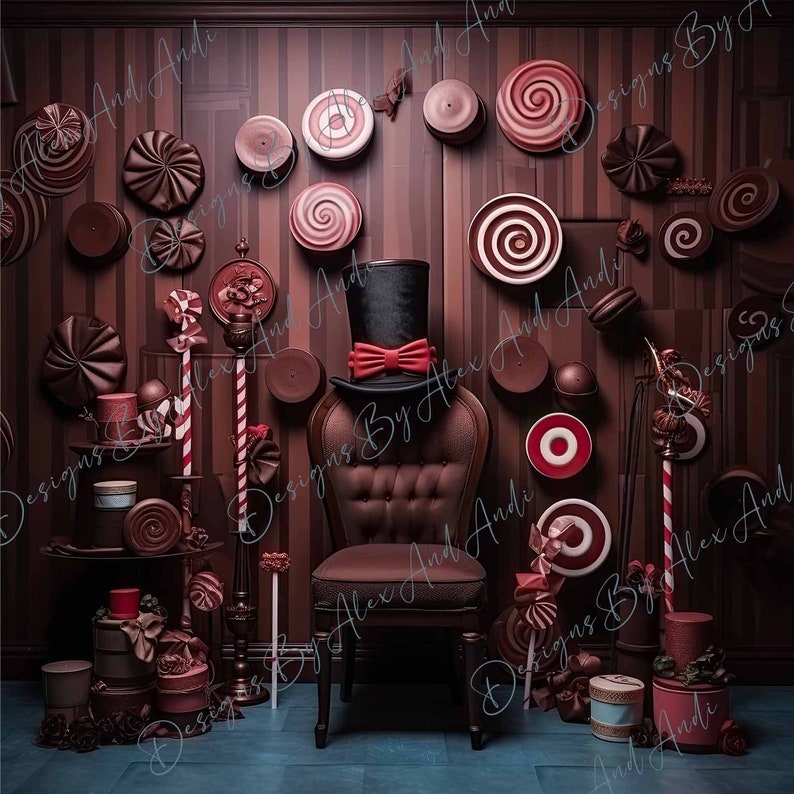 Wonky Chocolate Factory Digital Backdrop Overlay Background Photo ...