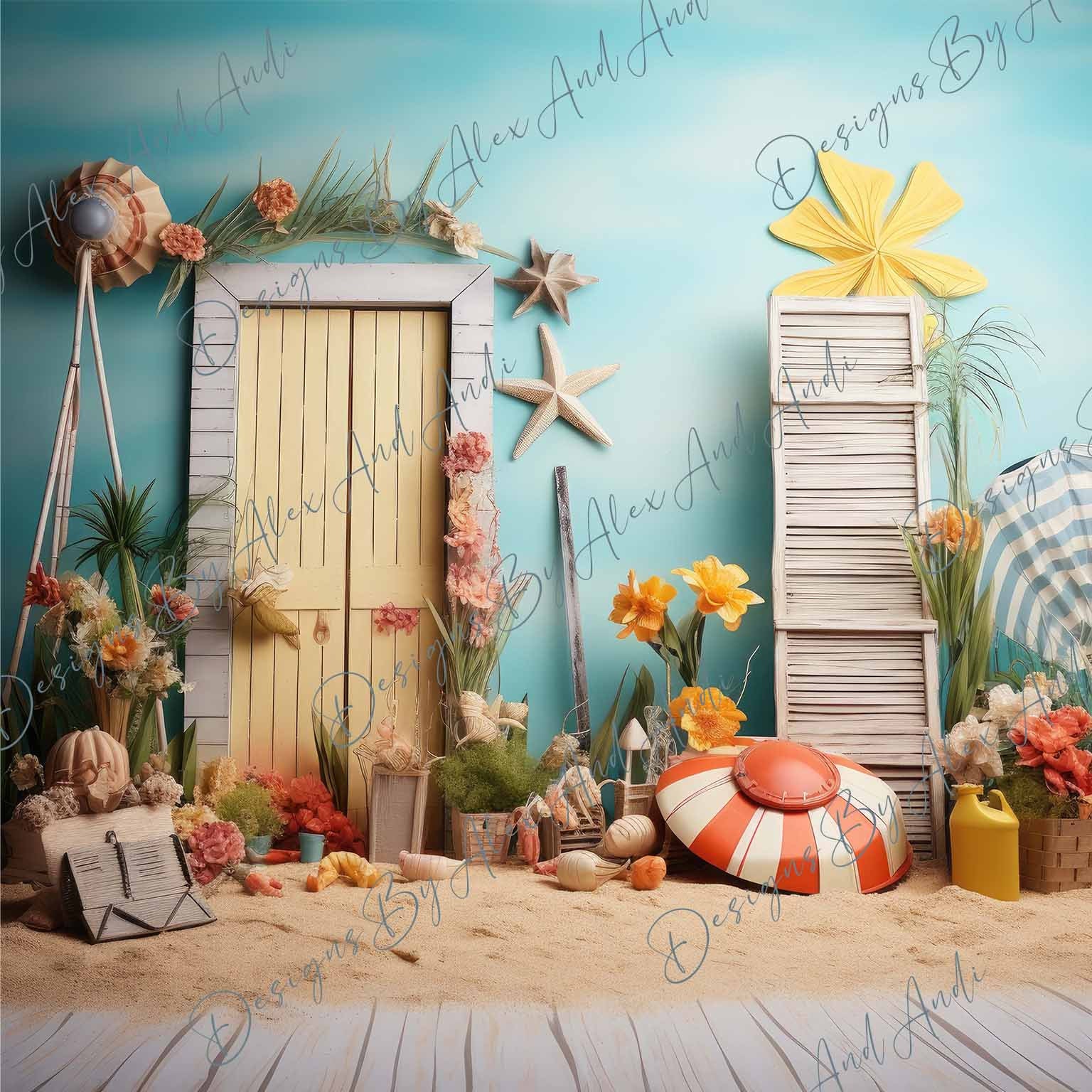 Summer Digital Backdrop Background Birthday Child Photo Shoot Picture ...