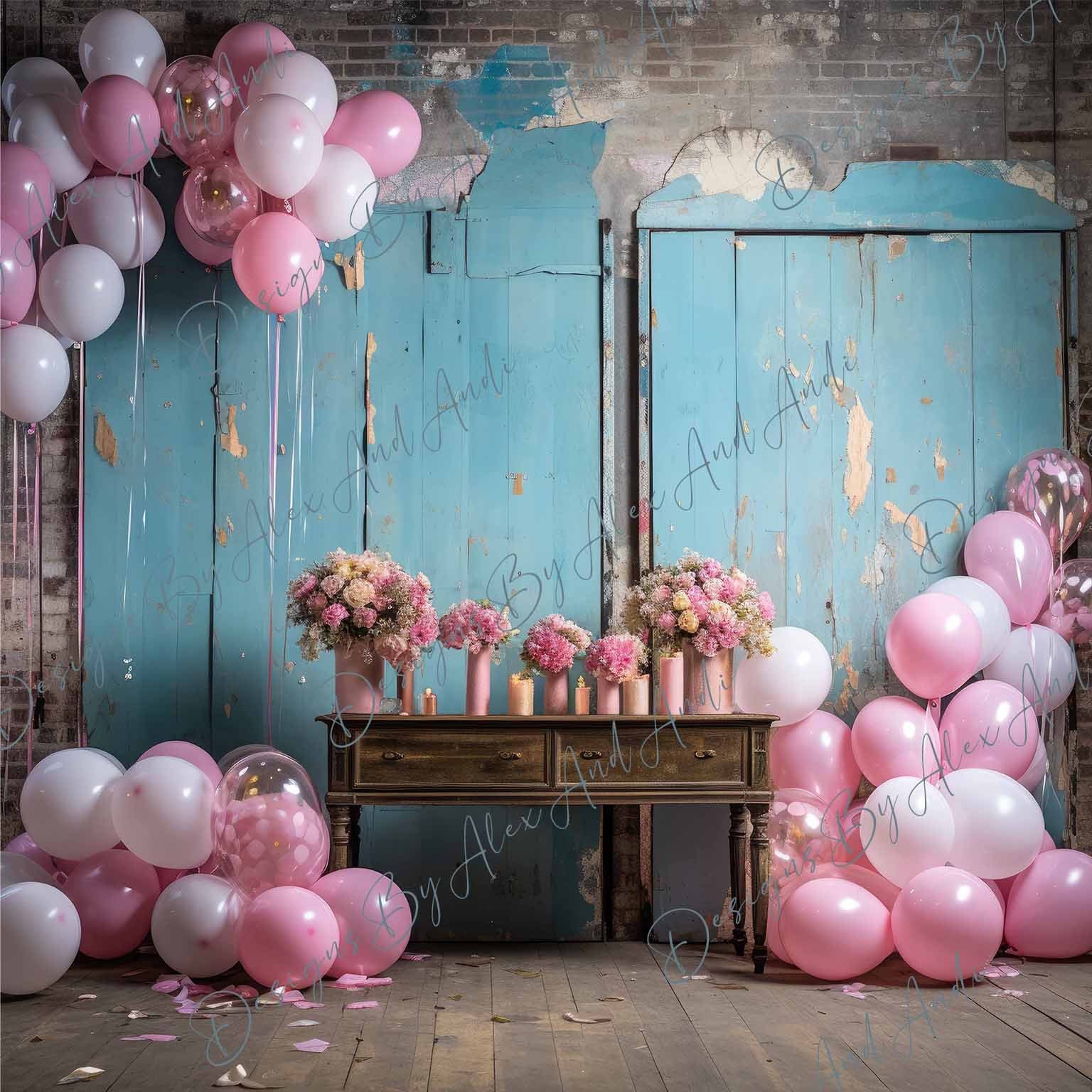 Gender Reveal Party Digital Backdrop Overlay Background Wedding ...