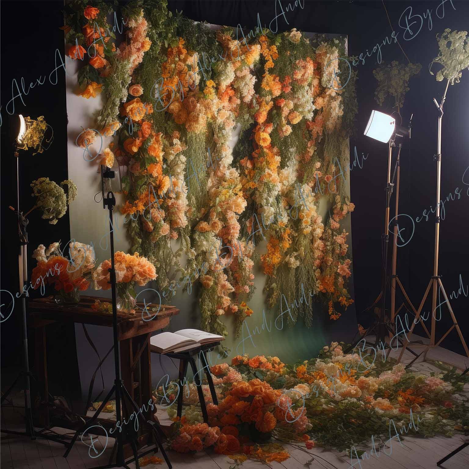 Floral Studio Backdrop Background Digital Photo Shoot Studio Picture ...
