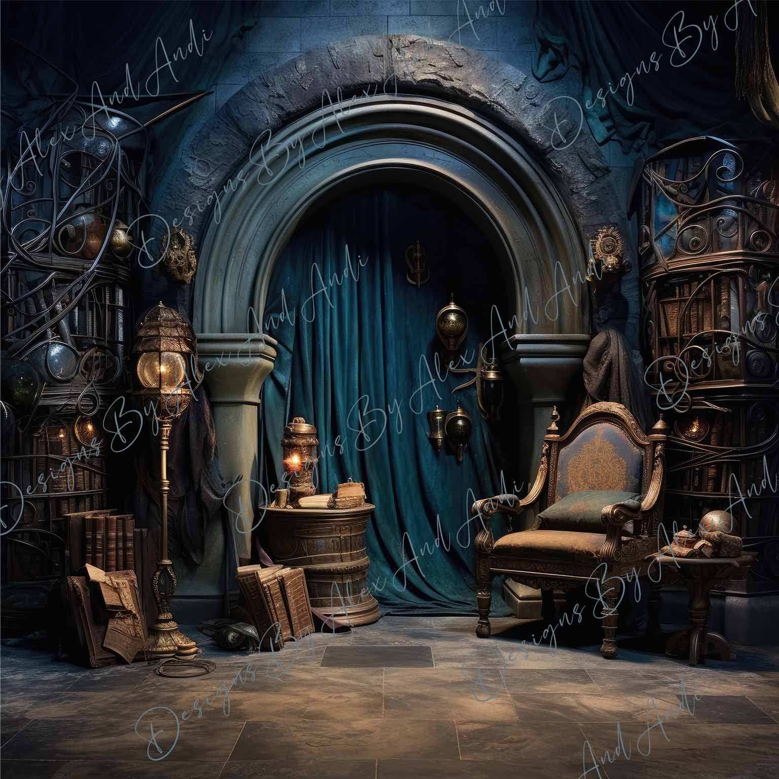 Wizard Fantasy Backdrop Background Digital Birthday Child Photo Shoot ...