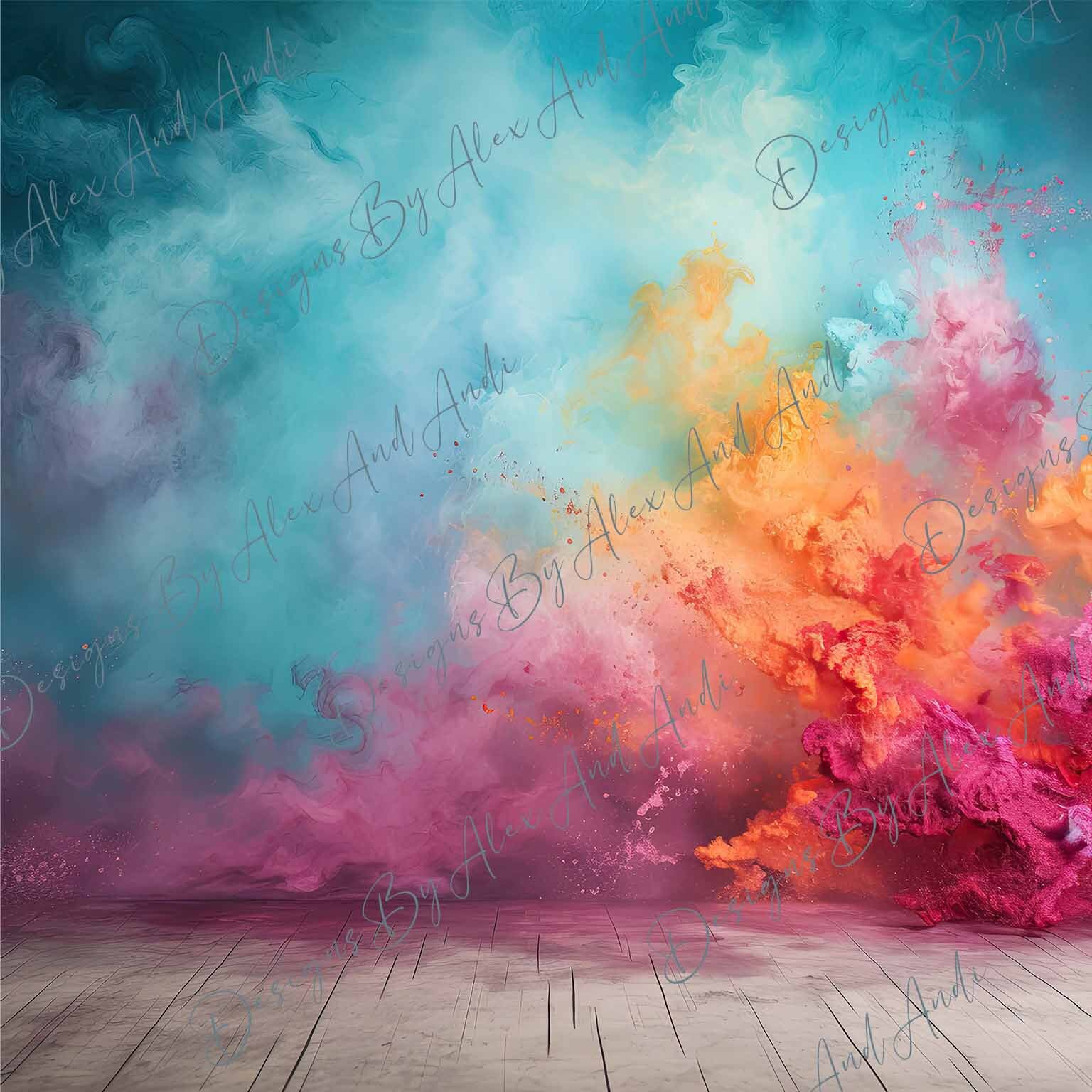 Paint Studio Digital Backdrop Overlay Background Birthday Child Photo ...