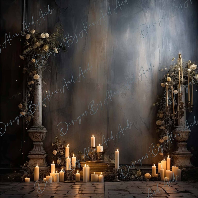 Candle Light Studio Backdrop Background Digital Birthday Child Photo ...