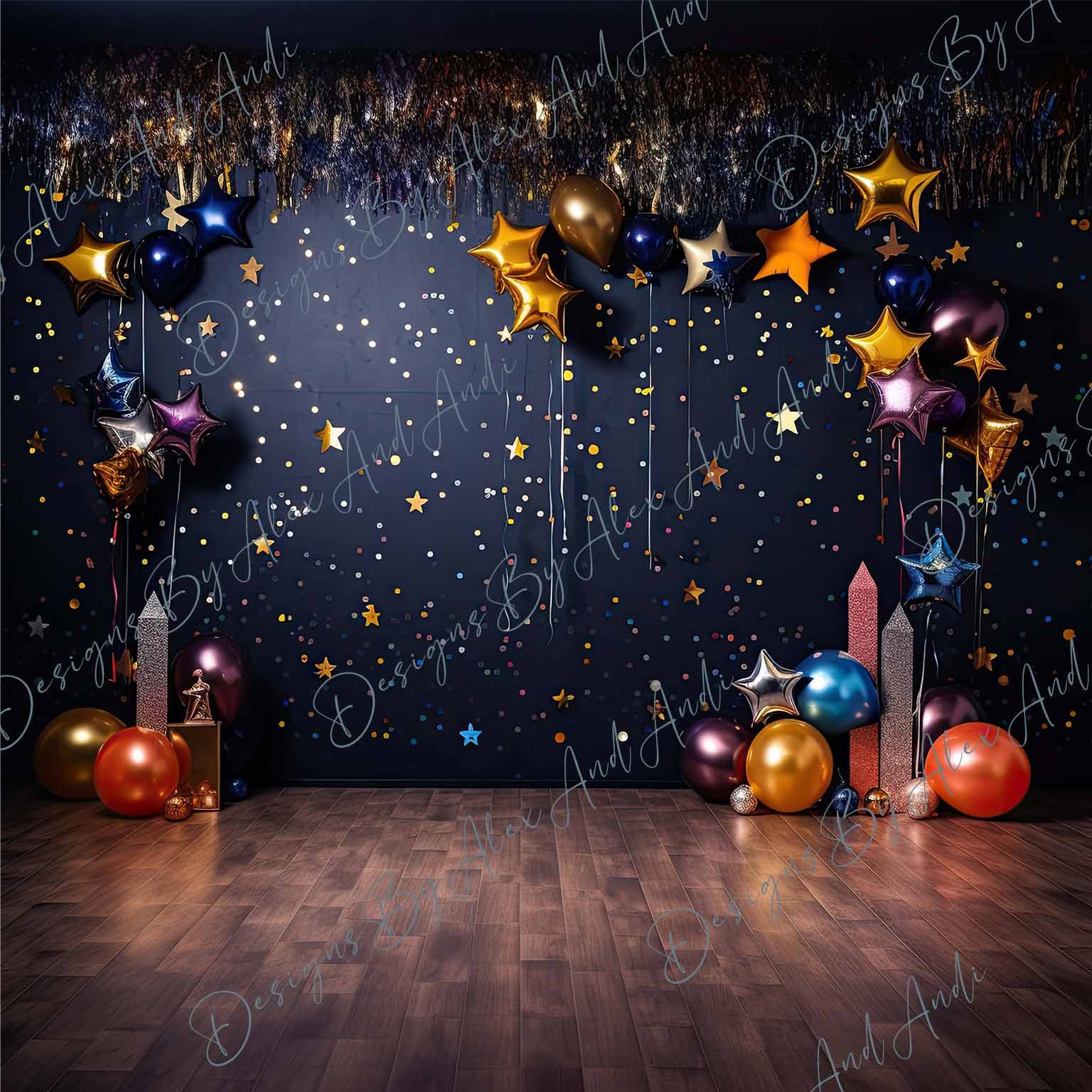 Party Studio Digital Backdrop Background Birthday Child Photo Shoot ...