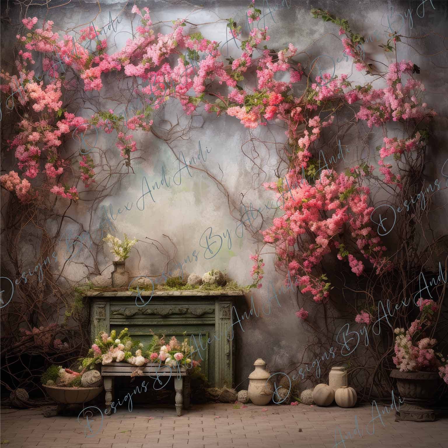 Spring Studio Digital Backdrop Overlay Background Birthday Photo Shoot ...