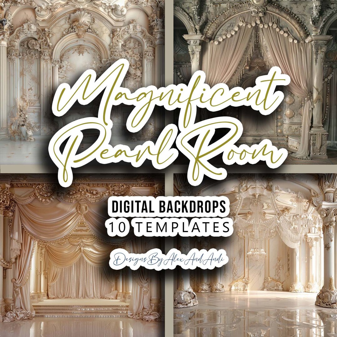 Magnificent Pearl Room Digital Backdrop Overlay Wedding Background ...