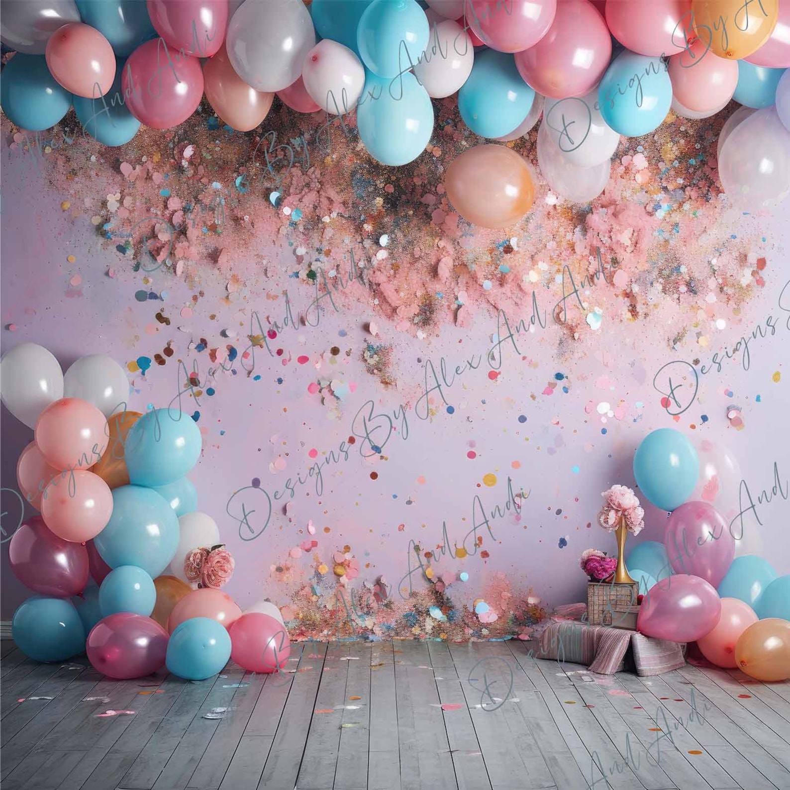 Birthday Digital Backdrop Background Birthday Child Photo Shoot Picture ...