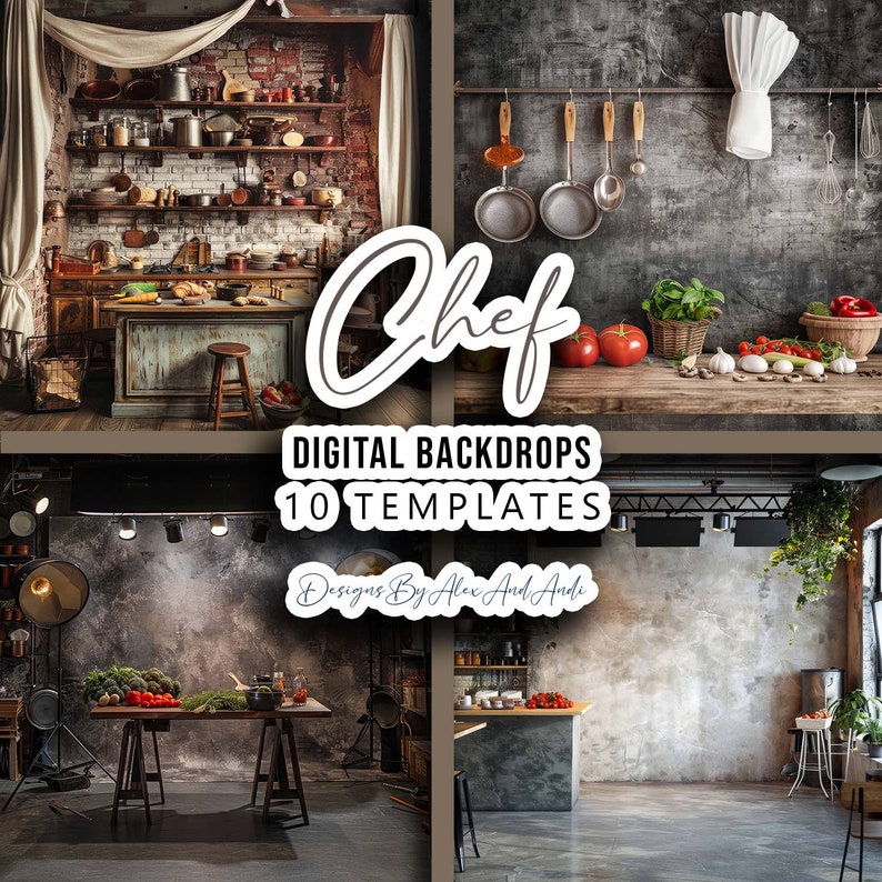 Chef Digital Background Backdrop Overlay Party Photo Shoot Picture ...