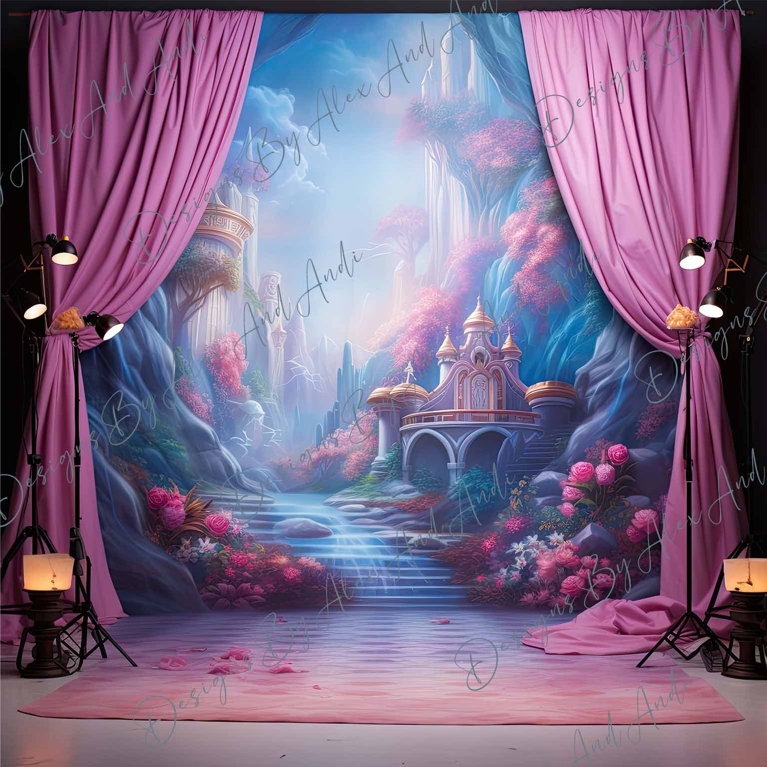 Princess Studio Backdrop Background Digital Child Sweet 16 Photo Shoot ...