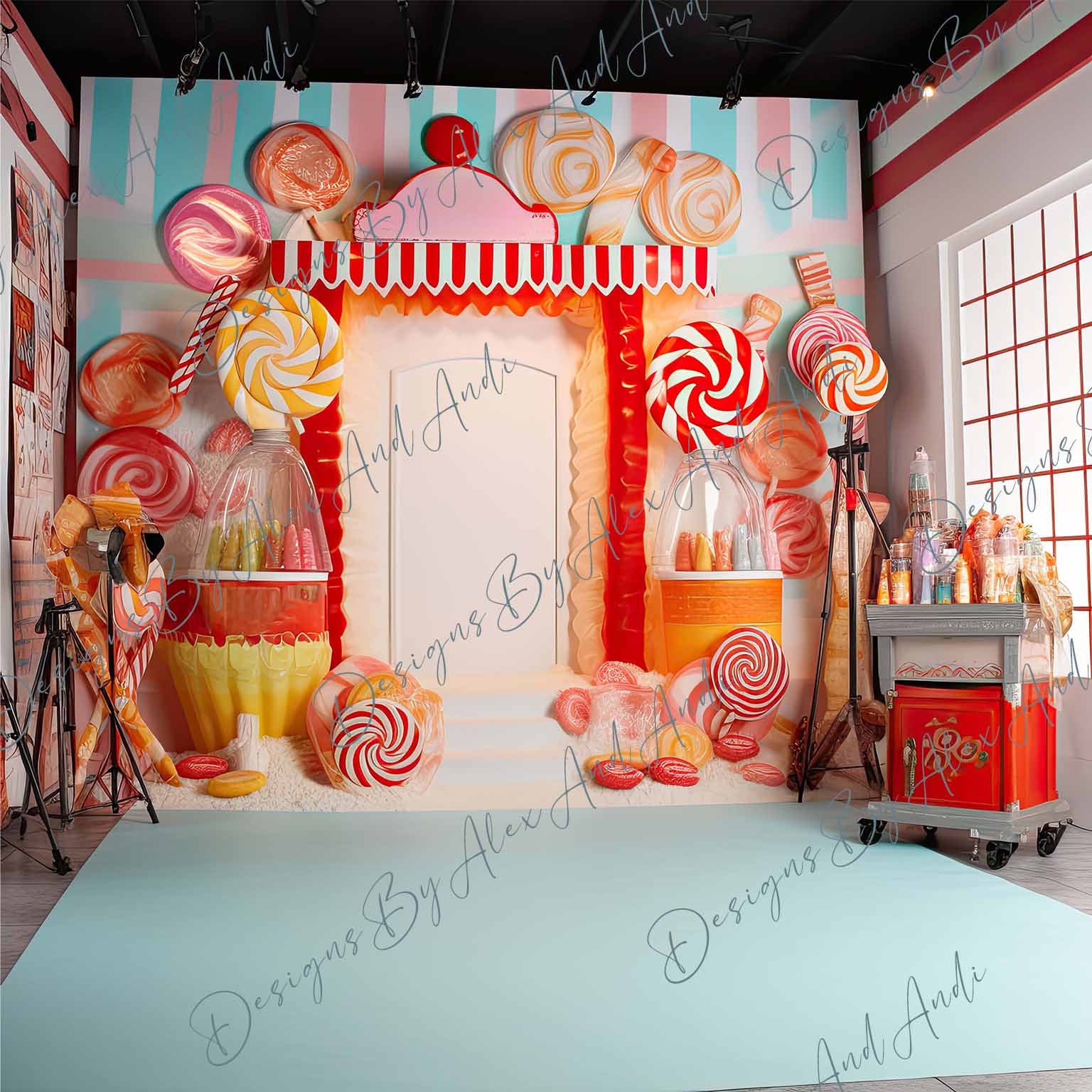 Candy Store Studio Backdrop Background Digital Photo Shoot Picture Prop ...