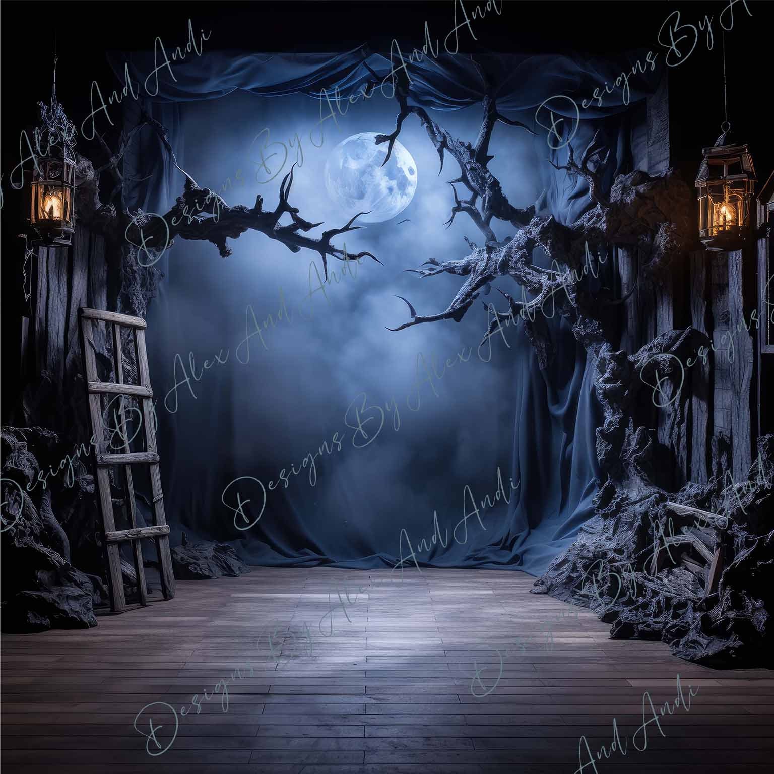 Werewolf Digital Backdrop Background Birthday Child Photo Shoot Picture ...