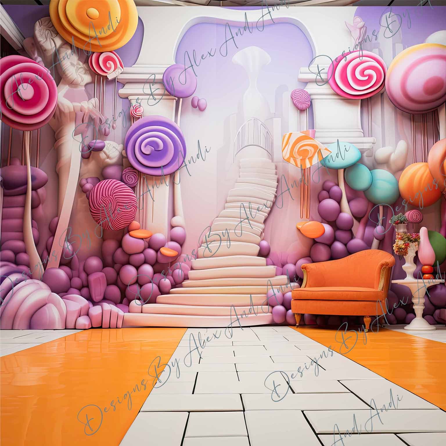 Whimsical Wonky Digital Backdrop Overlay Child Background Photo Shoot ...