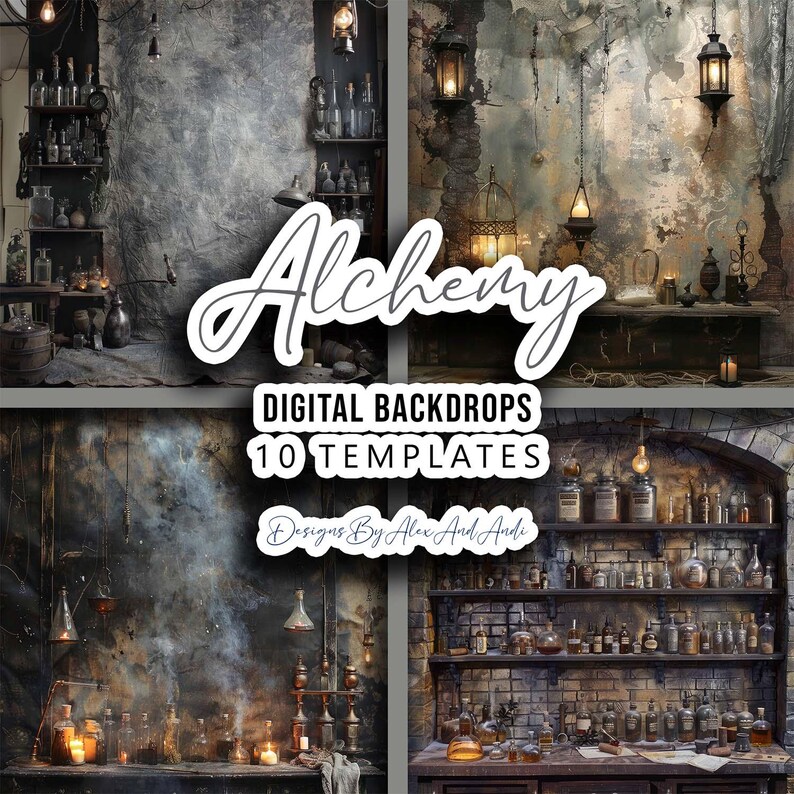 Alchemy Photo Digital Backdrop Chemistry Potion Picture Back Ground ...