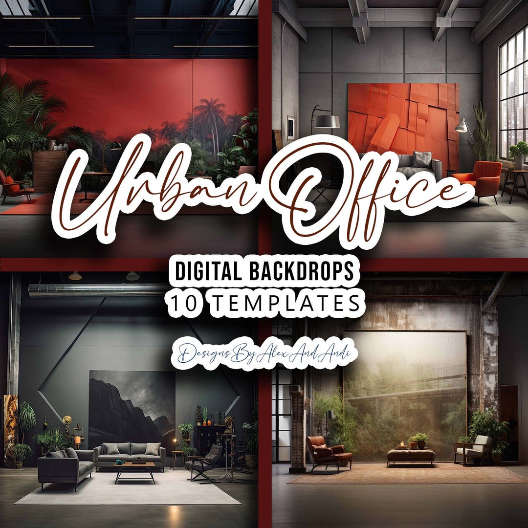 Urban Office Digital Backdrop Overlay Background Work Photo Picture ...