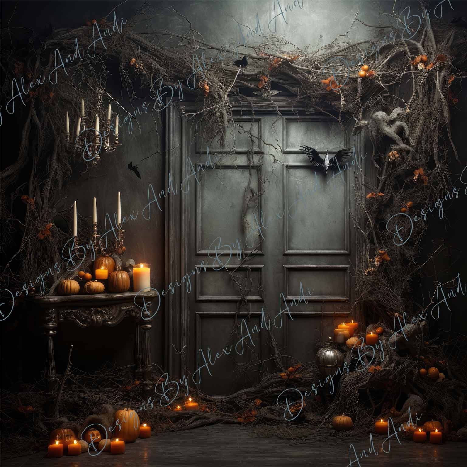 Spooky Halloween Backdrop Background Digital Birthday Child Photo Shoot ...