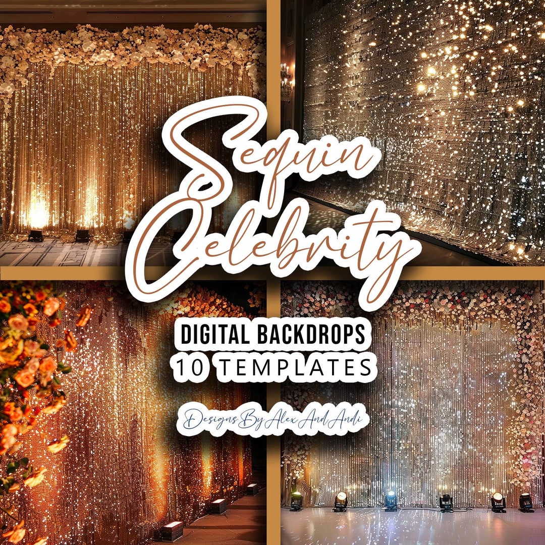 Sequin Celebrity Digital Backdrop Overlay Background Photo Picture ...