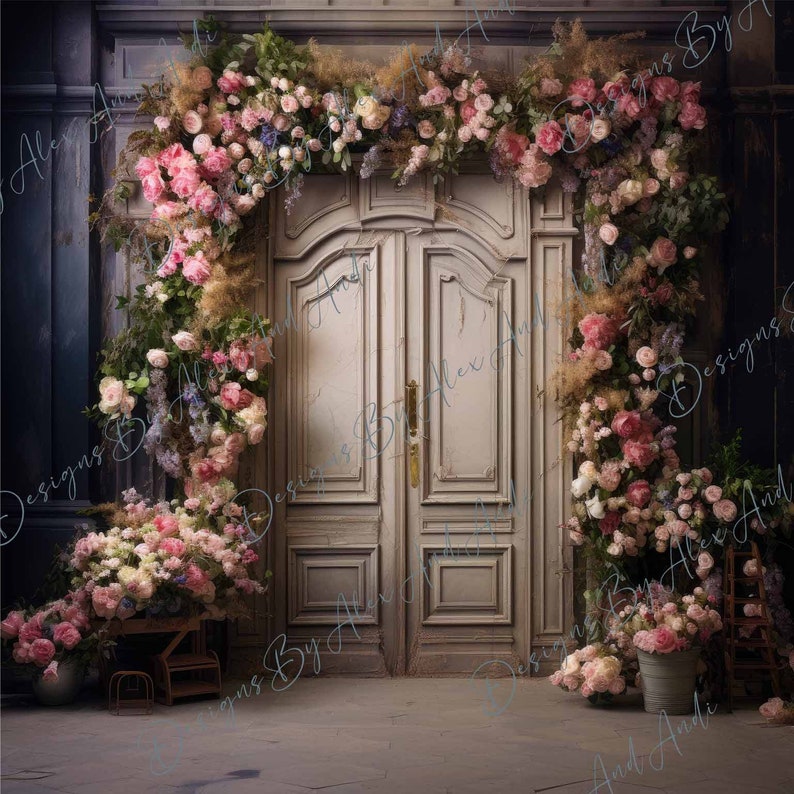 Dark Floral Wedding Digital Backdrop Overlay Background Wedding Sweet ...