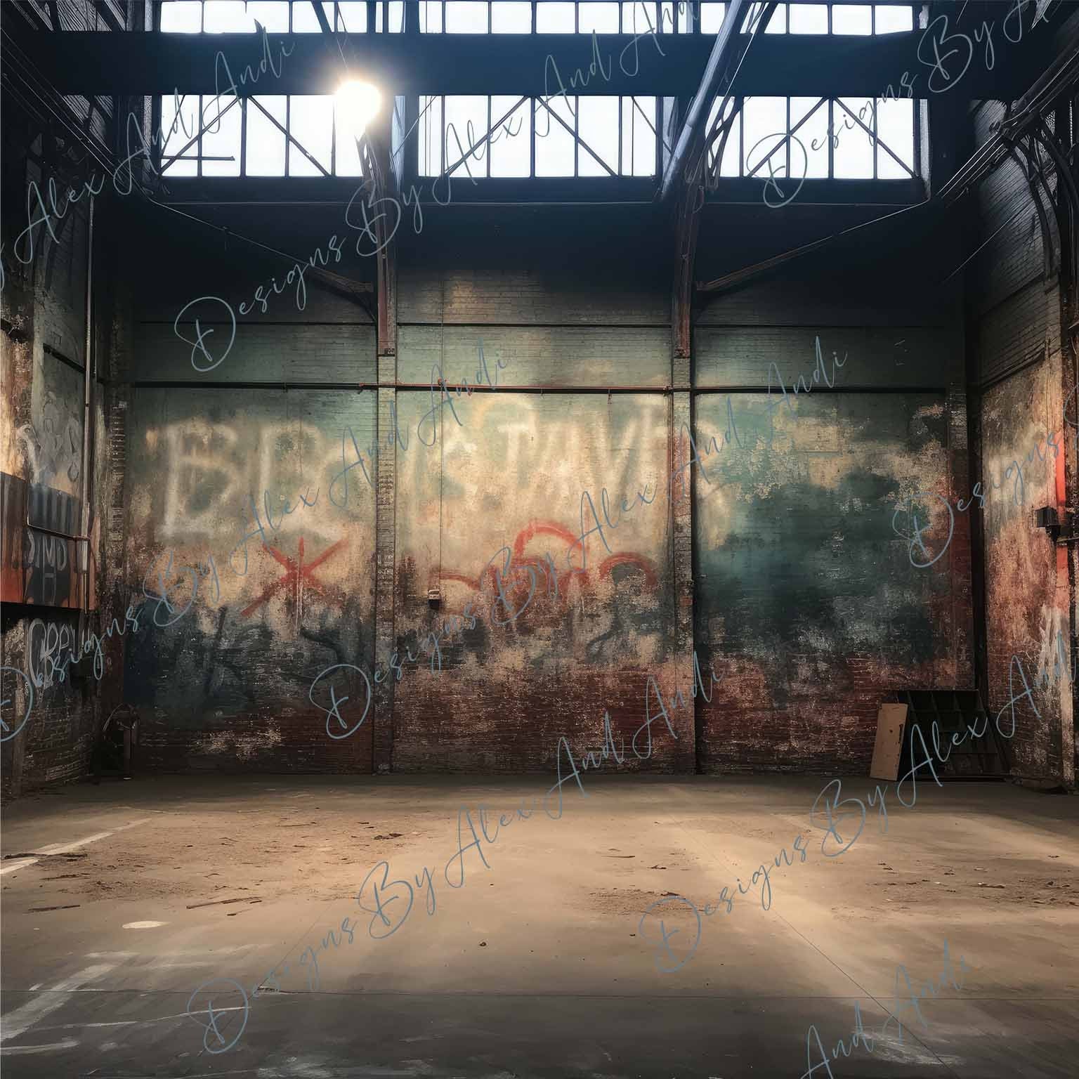 Abandoned Warehouse Digital Backdrop Overlay Wedding Sweet 16 ...