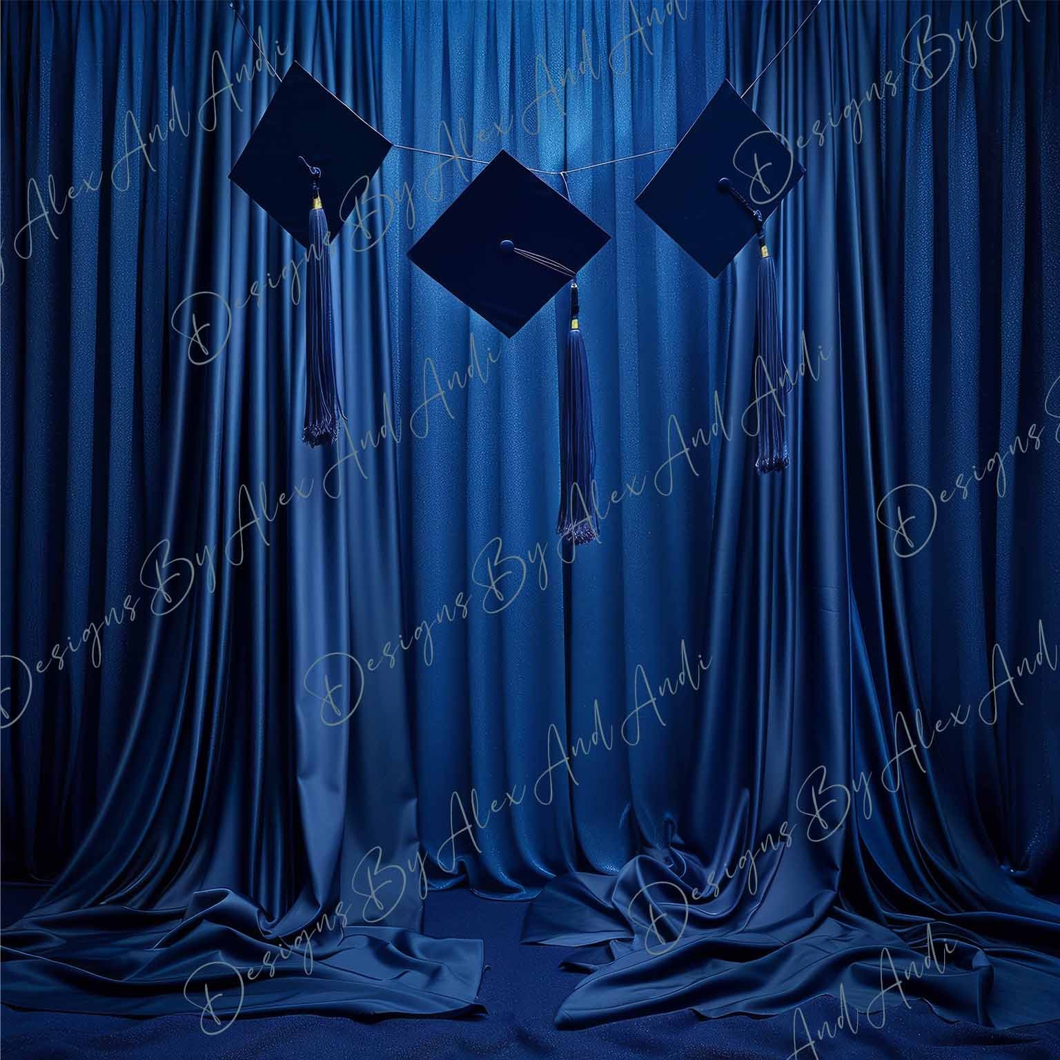 Blue Graduation Photo Shoot Graduation Photo Ceremony Overlay Degree ...