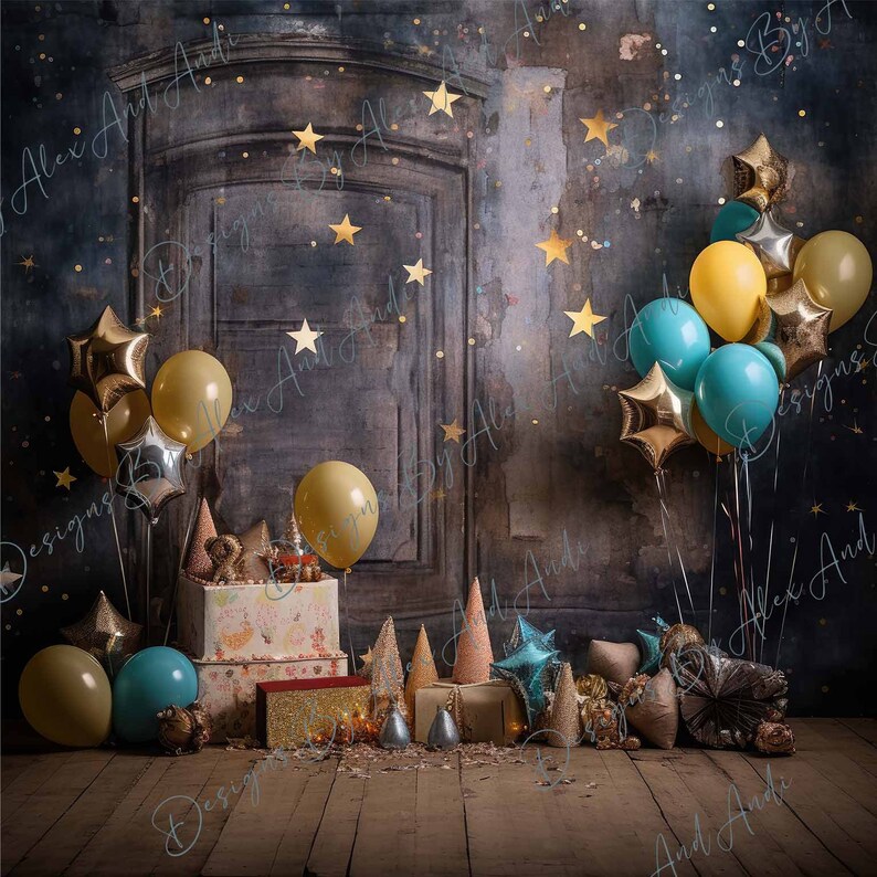 Birthday Studio Digital Backdrop Background Birthday Child - Etsy