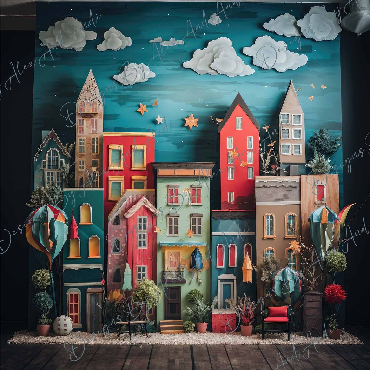 Cute Craft Home Digital Backdrop Overlay Background Birthday Child ...