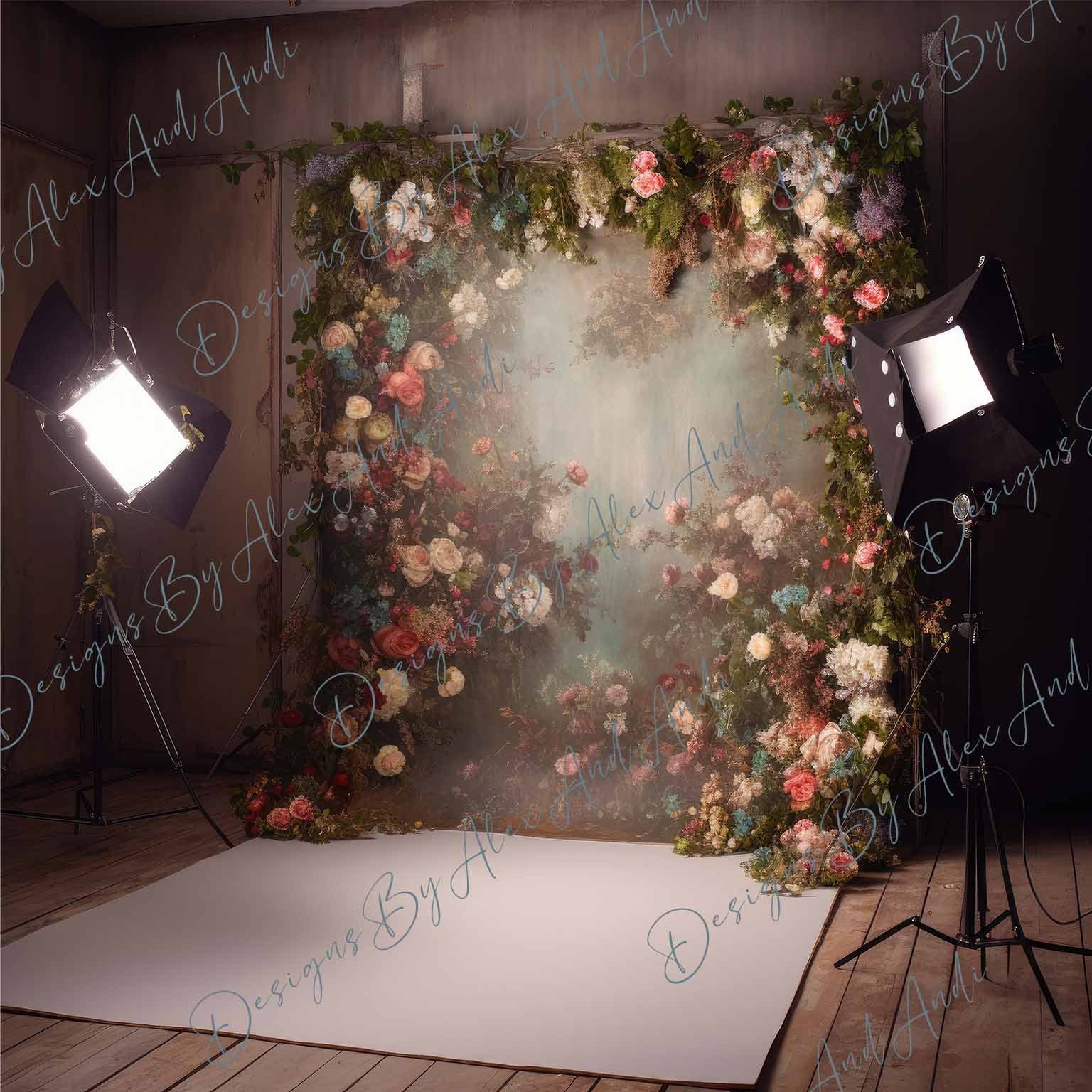 Floral Studio Backdrop Background Digital Photo Shoot Studio Picture ...