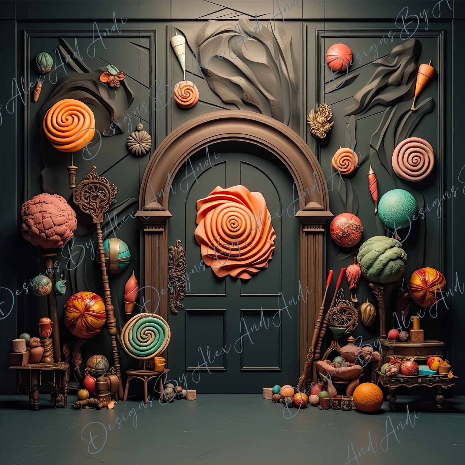 Whimsical Wonky Digital Backdrop Overlay Child Background Photo Shoot ...