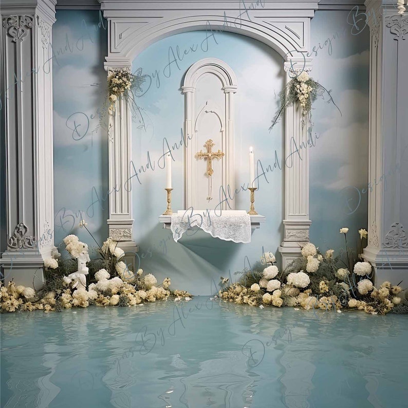 Baptism Digital Backdrop Overlay Background Child Photo Picture Studio ...
