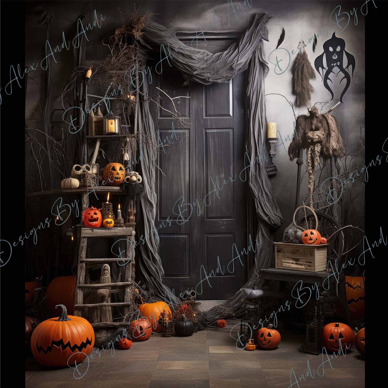 Haunted House Backdrop Background Digital Birthday Child Photo Shoot ...