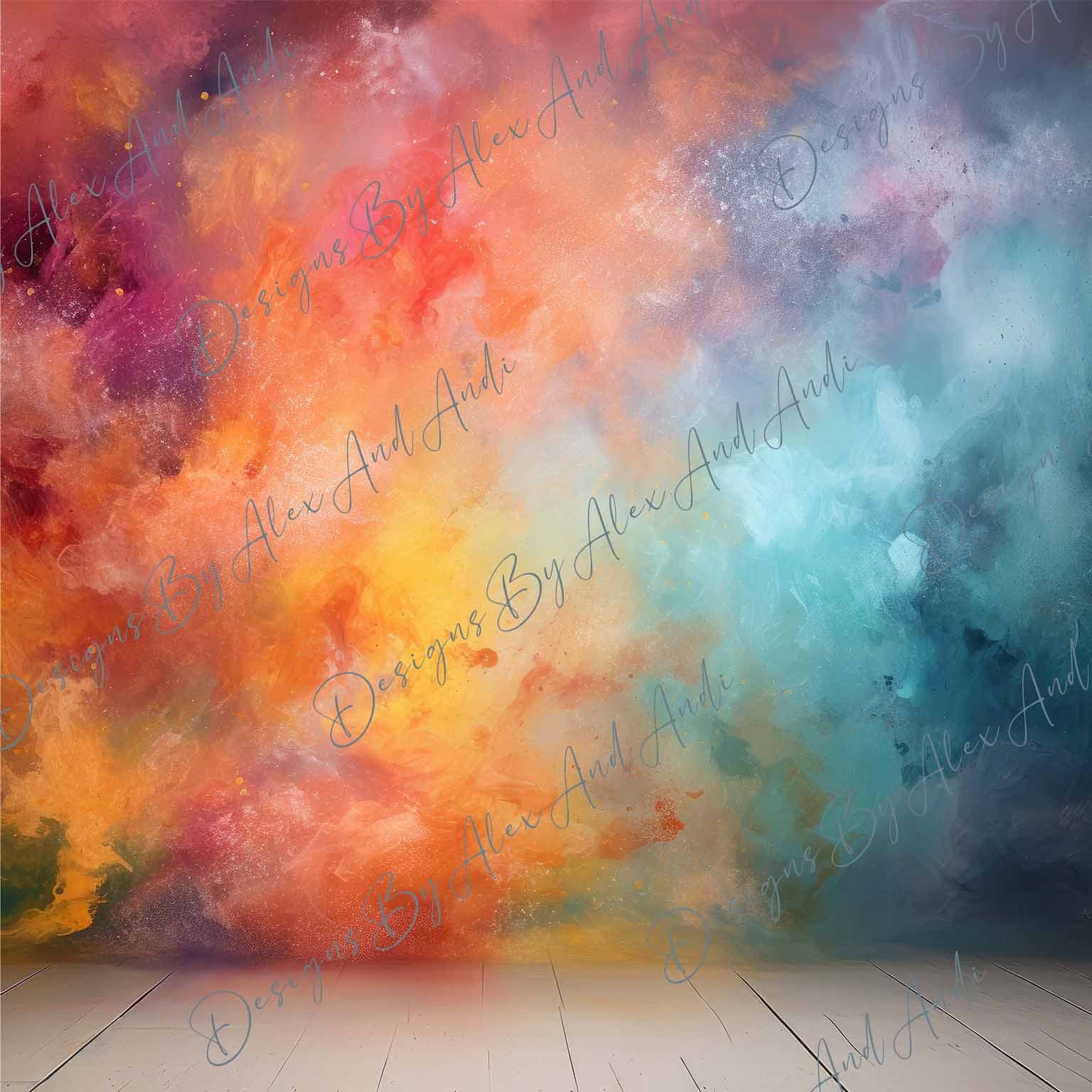 Color Wall Digital Backdrop Overlay Background Birthday Child Photo ...