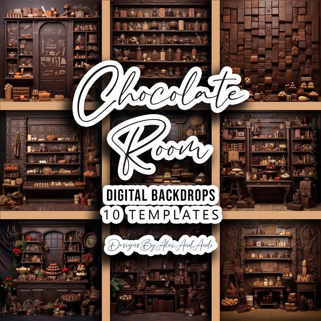 Chocolate Room Backdrop Background Digital Birthday Child Photo Shoot ...
