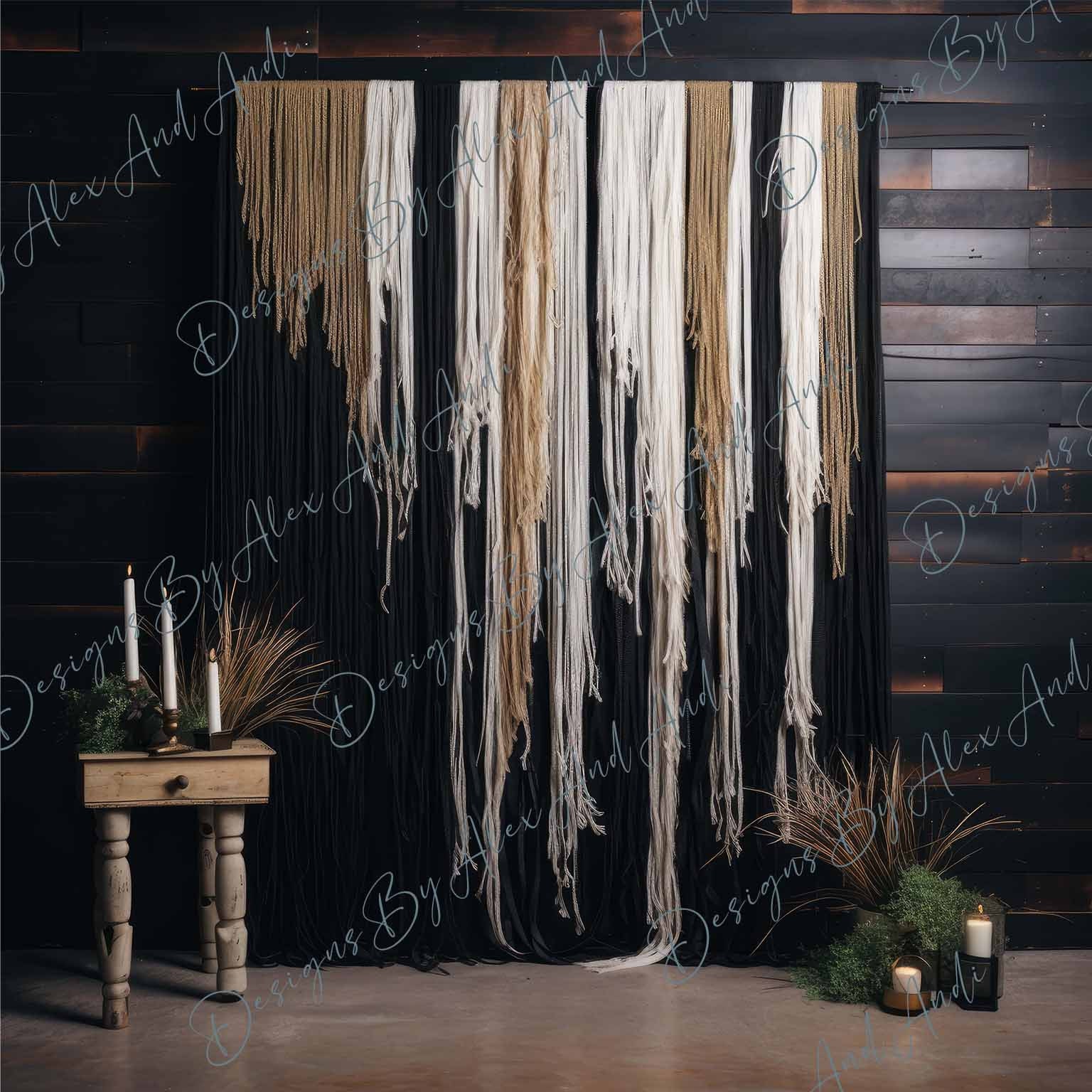 Dark Fringe Backdrop Background Digital Photo Shoot Picture Prop ...