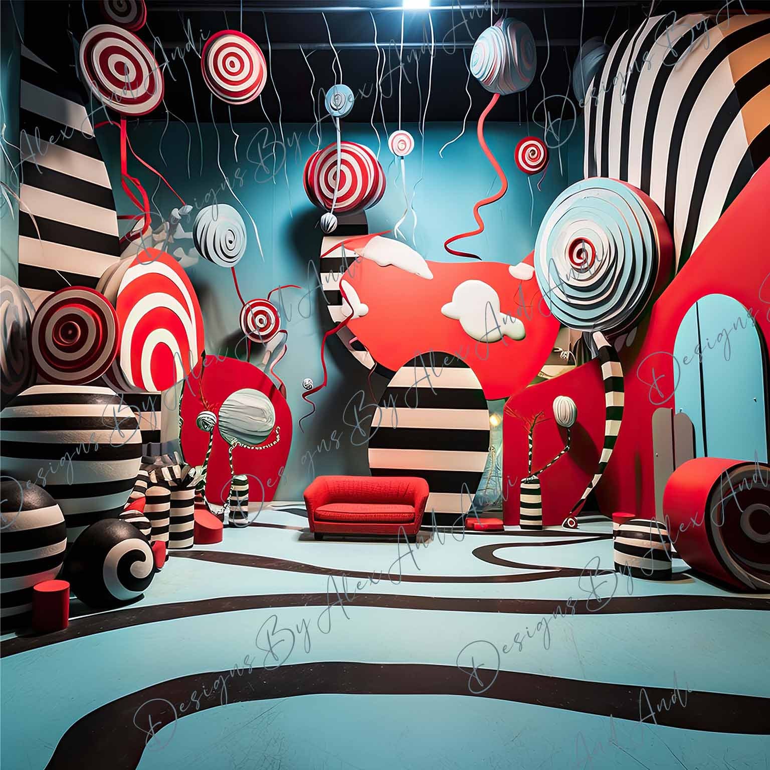 Hatter Studio Backdrop Background Digital Birthday Child Photo Shoot ...