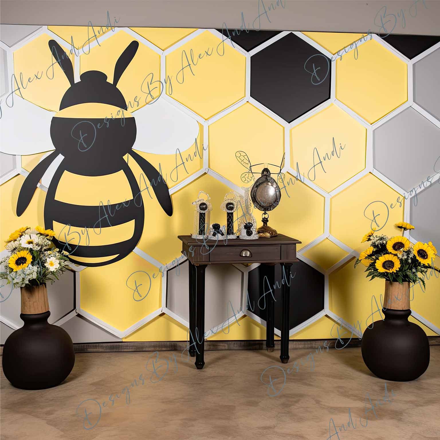 Bumble Bee Backdrop Background Digital Photo Shoot Picture Prop Event ...