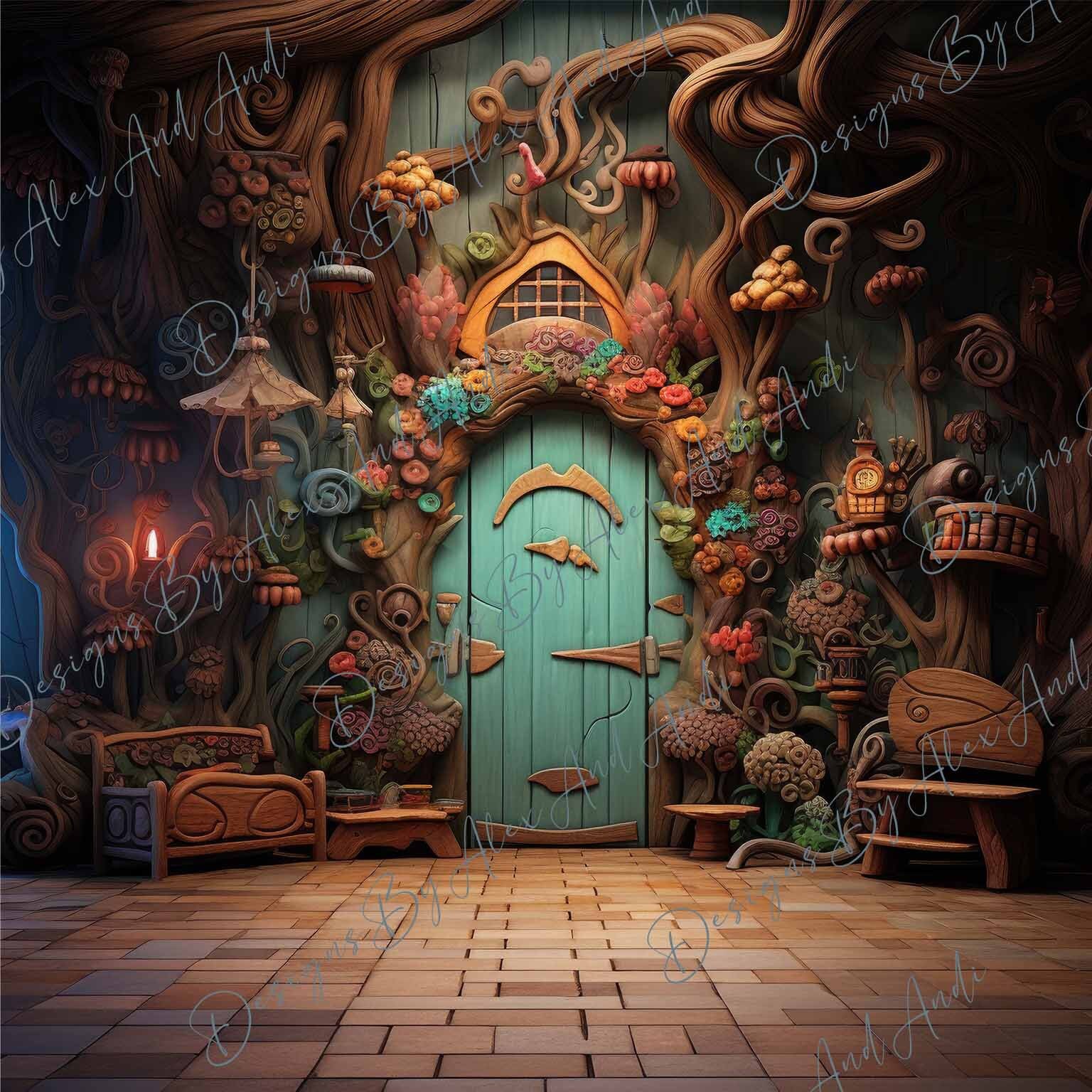 Elf Toy Factory Digital Backdrop Overlay Background Photo Picture ...