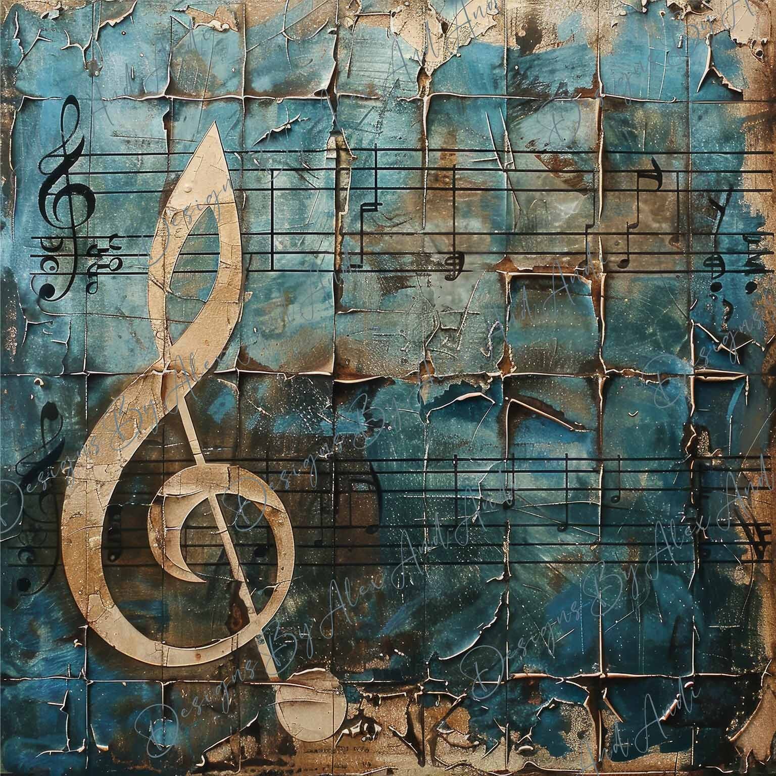 Music Wallpaper Photo Shoot Wall Paper Digital Backdrop Notes Picture ...